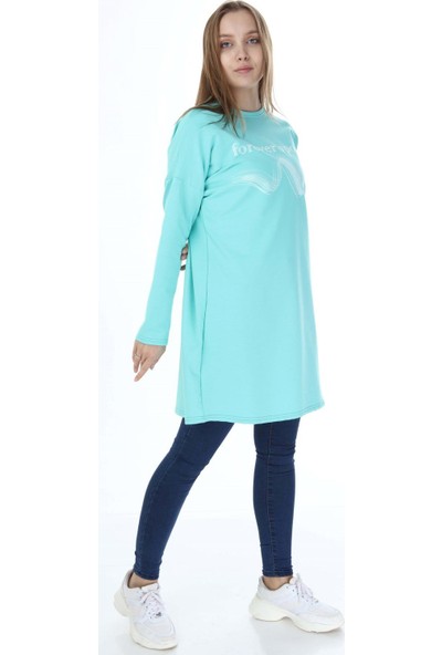 Işşıl 4453-HER Zaman Spor Sweatshirt-Tunik Mint-S Işşıl 4453-HER Zaman Spor Sweatshirt-Tunik Mint-S