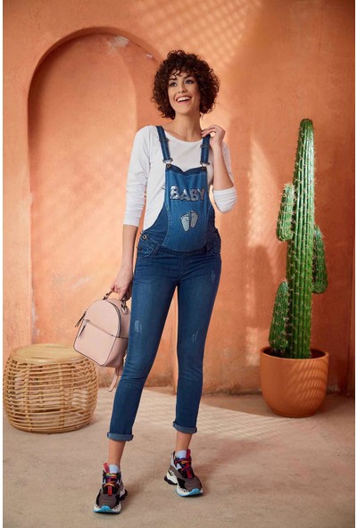 Işşıl 3590-PUL Aplike Lcyra Kot Hamile Salopet-Bahçıva Pantolon Orjinal-Xxl Işşıl 3590-PUL Aplike Lcyra Kot Hamile Salopet-Bahçıva Pantolon Orjinal-Xxl