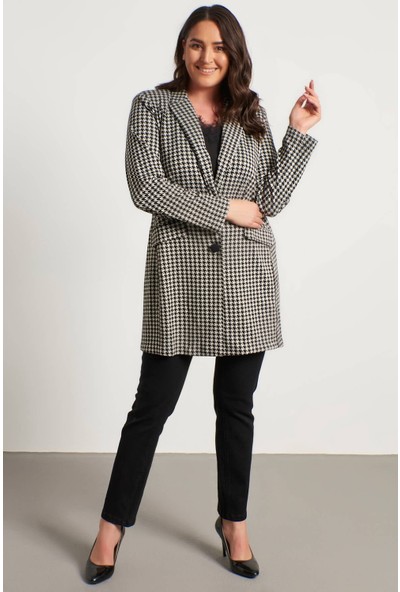 Myline Astarsız Örme Uzun Ceket