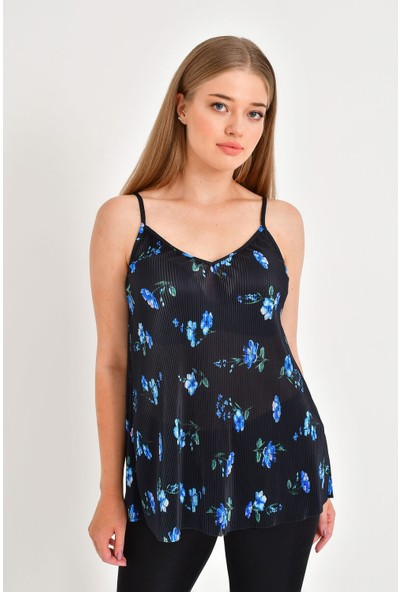 Myline Ip Askılı Plise Bluz