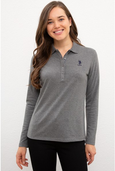 U.S. Polo Assn. Kadın Gri Sweatshirt Basic 50228465-Vr081 U.S. Polo Assn. Kadın Gri Sweatshirt Basic 50228465-Vr081