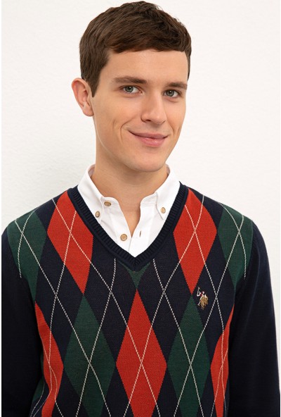 U.S. Polo Assn. Erkek Lacivert Triko Kazak 50228358-Vr033 U.S. Polo Assn. Erkek Lacivert Triko Kazak 50228358-Vr033