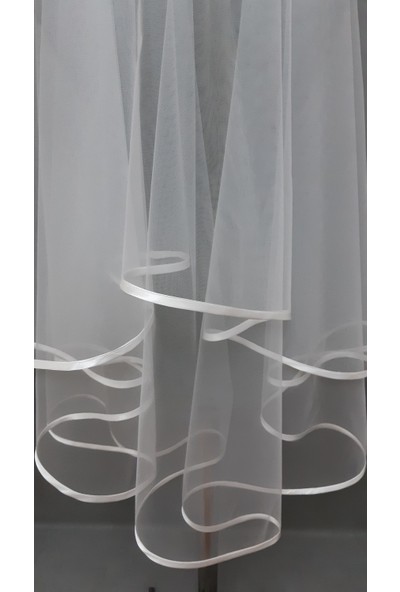 Suzanna Moda Adana Gelinlik Suzanna Moda 1mt Boyunda 2 Kat Saten Biyeli Hayal Tül Gelin Duvağı