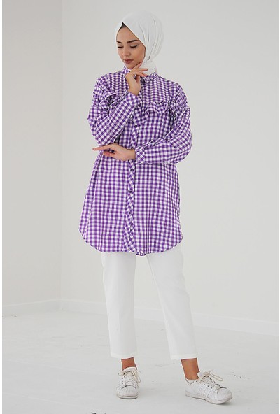 Meqlife Fırfır Detaylı Gömlek