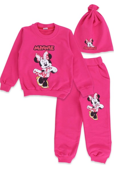 Minnie Mouse Kız Çocuk Fuşya Minnie Mouse Baskılı Eşofman Takımı Minnie Mouse Kız Çocuk Fuşya Minnie Mouse Baskılı Eşofman Takımı