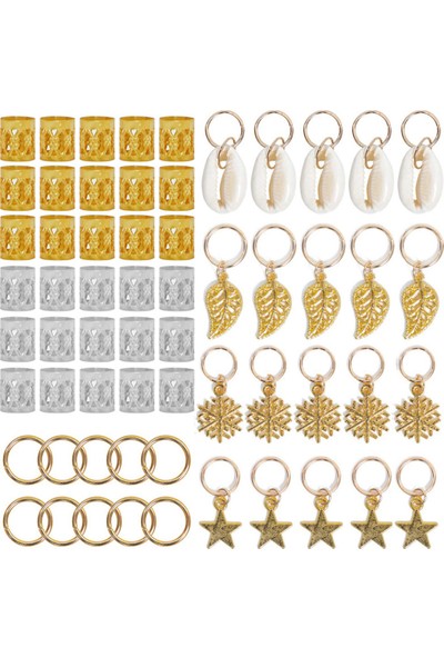 Buyfun 80 Adet / Takım Dreadlocks Boncuk Metal Manşetleri Buyfun 80 Adet / Takım Dreadlocks Boncuk Metal Manşetleri