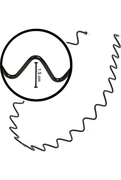 Sermet Süs Dünyası 1 Adet Zigzag Desenli Metal Tel Taç Erkek Tacı Erkek Tokası