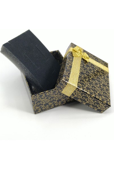 Özer Kutu Kurdaleli Karton Kolye& Mini Set Kutusu ( Siyah Zemin *sarı Desenli - Içi Süngerli ) 24 Lü Paket Özer Kutu Kurdaleli Karton Kolye& Mini Set Kutusu ( Siyah Zemin *sarı Desenli - Içi Süngerli ) 24 Lü Paket