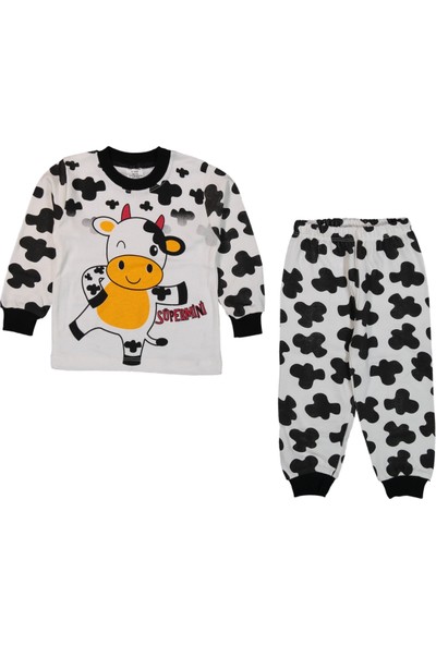 Matrak Bebek Sevimli Inek Baskılı Bebek Boy Pijama Takımı Matrak Bebek Sevimli Inek Baskılı Bebek Boy Pijama Takımı