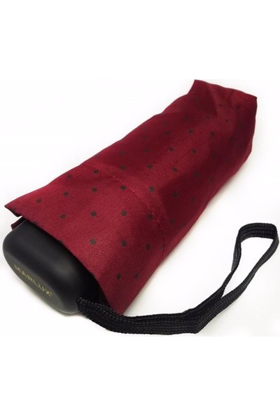 Marlux Mini Cep Bayan Şemsiye, Bordo, 17 Cm, Ultra Mini Şemsiye