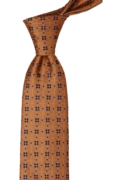 Kravatkolik Safran Küçük Desen Mendilli Klasik Kravat KK10165 Kravatkolik Safran Küçük Desen Mendilli Klasik Kravat KK10165