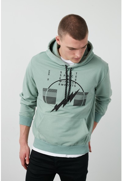 Buratti Pamuklu Baskılı Kanguru Cepli Kapüşonlu Sweat Erkek Sweat 541SIMSEK Mint XL Buratti Pamuklu Baskılı Kanguru Cepli Kapüşonlu Sweat Erkek Sweat 541SIMSEK Mint XL