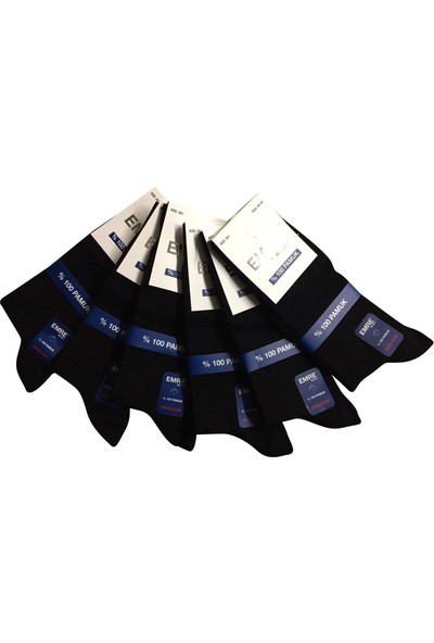 Arslan Çorap Emre Dikişsiz 10'lu %100 Pamuklu Erkek Çorap Sıkmayan Lastikli Sağlıklı Rahat