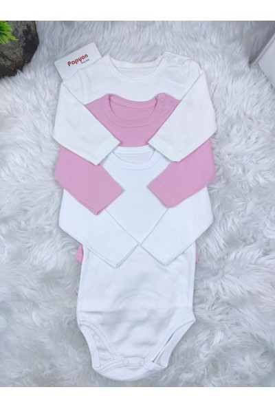 Papyon Baby Kids Uzun Kollu Çıtçıtlı Badi Zıbın Body 3lü Set 3-6-9-12 Ay Papyon Baby Kids Uzun Kollu Çıtçıtlı Badi Zıbın Body 3lü Set 3-6-9-12 Ay