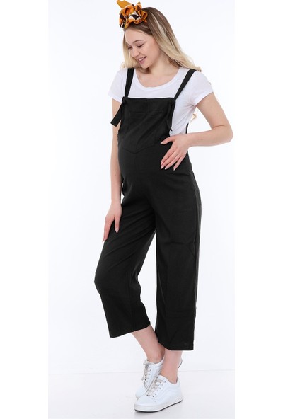 Luvmabelly MYRA6105 - Siyah Hamile Salopet
