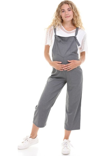 Luvmabelly MYRA6106 - Füme Hamile Salopet