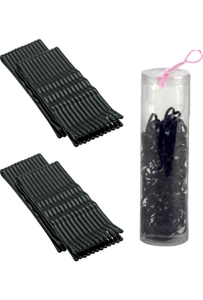 Pudra Shine Saç Örgü Lastiği(Perma Lastik) ve Tel Toka Siyah 48LI Pudra Shine Saç Örgü Lastiği(Perma Lastik) ve Tel Toka Siyah 48LI