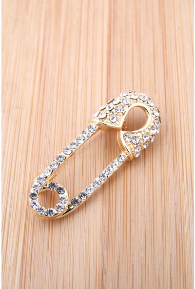 Pelin Aksesuar Gold Çataliğne Broş