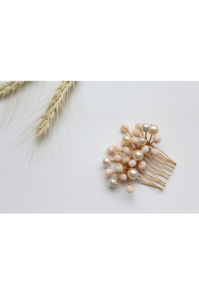 Meva Tasarım Incili Gelin Topuz Tokası - Gelin Saç Aksesuarı Tarak Toka Pudra Meva Tasarım Incili Gelin Topuz Tokası - Gelin Saç Aksesuarı Tarak Toka Pudra