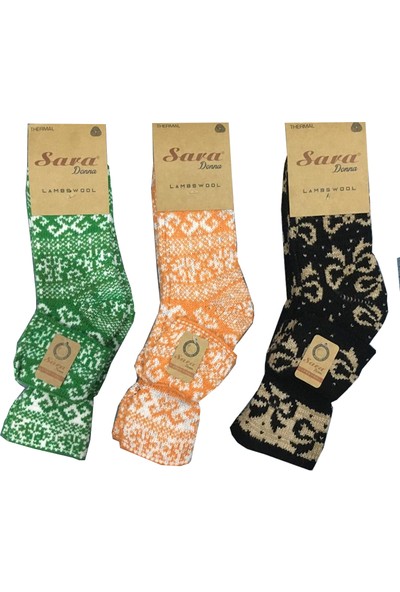 Bolero Kadın 3'lü Renkli Termal Yün Bot Çorabı Model 3 Bolero Kadın 3'lü Renkli Termal Yün Bot Çorabı Model 3