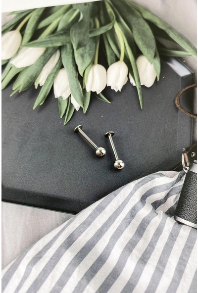 ÇLK Accessories 316L Çelik 2 Li Büyük Toplu Piercing P0502