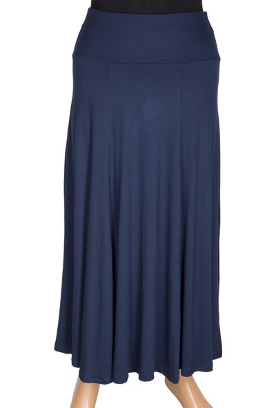 Barem Korsajlı Parçalı Düz Renk Lacivert Etek Barem Korsajlı Parçalı Düz Renk Lacivert Etek