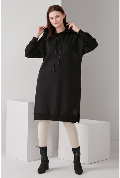 Gülseli Collection Kolları ve Etek Ucu Ribanalı Sweat Tunik