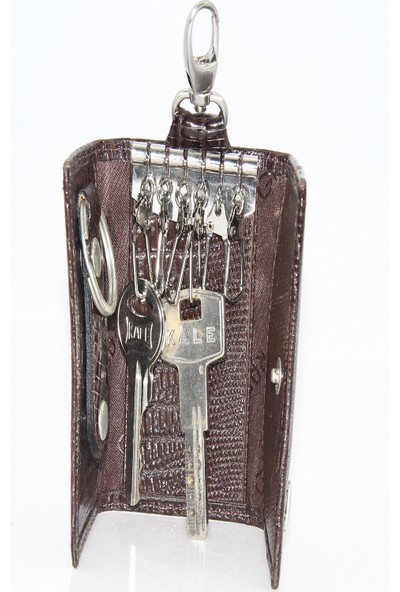 Derimine Deri Bay KadınPatlı Metal Aksesuarlı Anahtarlık