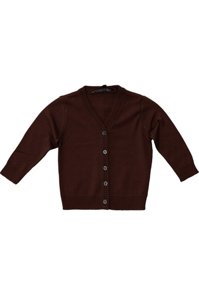 Nanica 420413-BIT Düğmeli V Yaka -Koyu Kahve