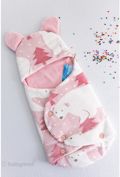 Babymod Ayıcık Figürlü Kız Bebek Kundak