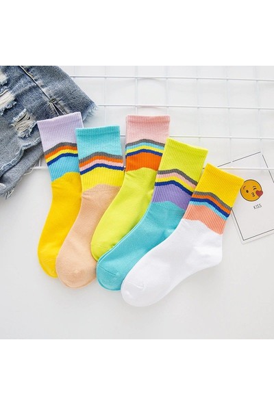 Zirve 5'li Renkli Kolej Çorap (Antibakteriyel Extra Soft) Zirve 5'li Renkli Kolej Çorap (Antibakteriyel Extra Soft)