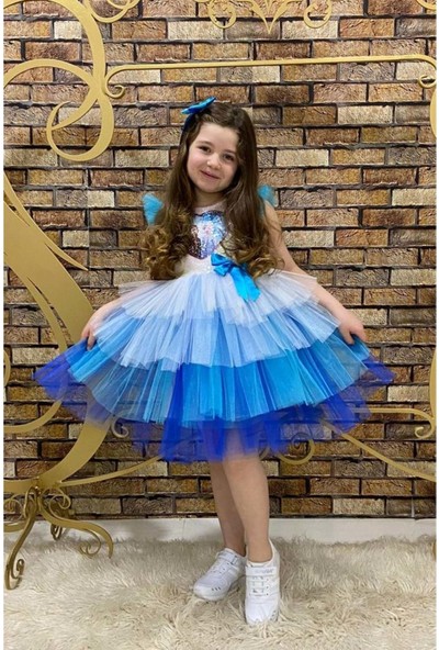 Pumpido Elsa Pul Payetli Tütü Parti Elbisesi Pumpido Elsa Pul Payetli Tütü Parti Elbisesi