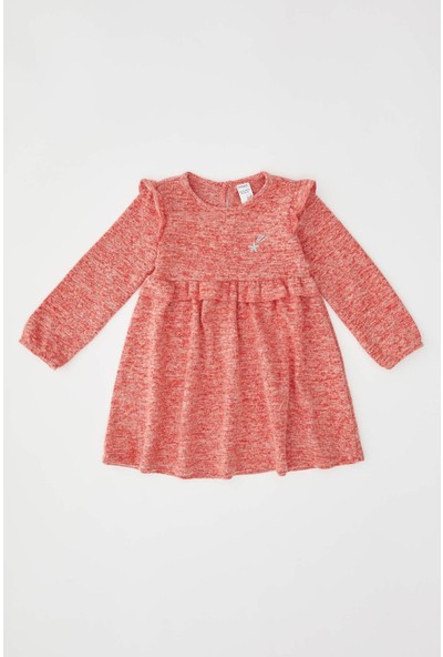 Defacto Kız Bebek Yıldız Nakışlı Elbise S1944A220WN