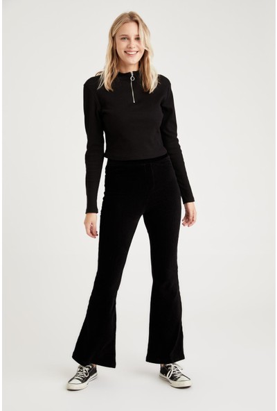 DeFacto İspanyol Paça Dokuma Pantolon S6950AZ20WN