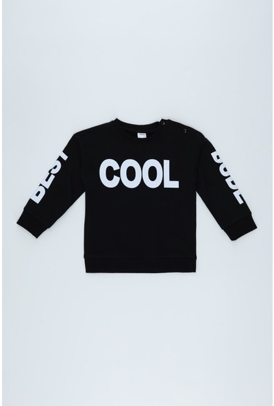 DeFacto Erkek Bebek Regular Fit Tekli Sweatshirt T0282A220WN