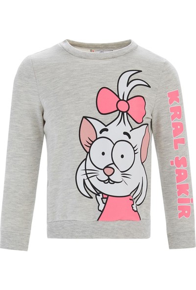 DeFacto Kız Çocuk Kral Şakir Lisanslı Sweatshirt T7790A620AU
