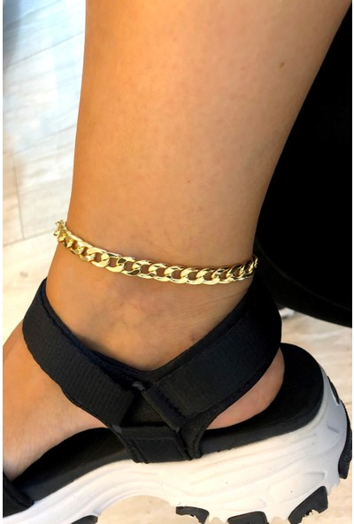 X-lady Accessories Örgü Zincir Kalın Halhal Gold X-lady Accessories Örgü Zincir Kalın Halhal Gold