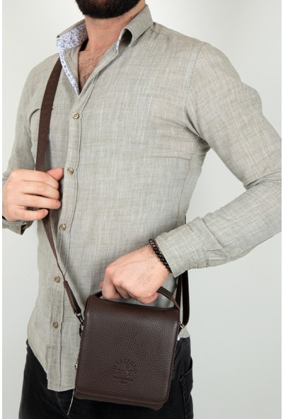 West Polo 4001 El ve Omuz Askılı Erkek Çanta Kahve