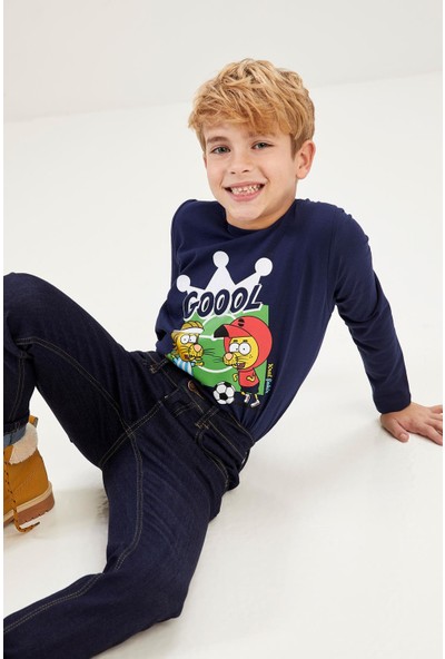 DeFacto Erkek Çocuk Kral Şakir Lisanslı Işıklı Tişört T3236A620AU