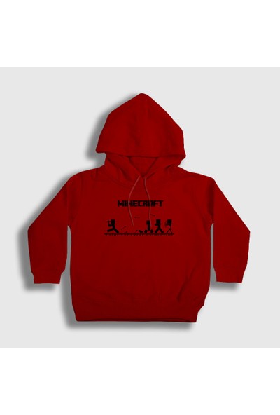 Presmono Unisex Çocuk Kırmızı Arrows Minecraft Kapüşonlu Sweatshirt