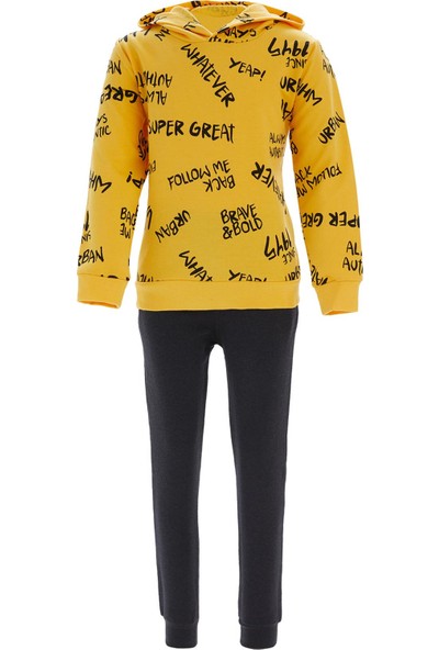 Defacto Erkek Çocuk Kapüşonlu Sweatshirt ve Jogger Eşofman Takım S2885A620WN