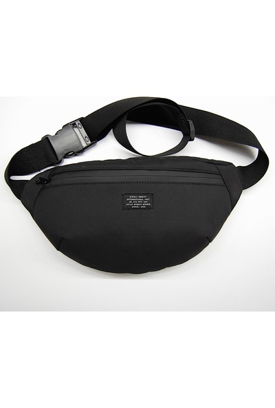 Moda West Unisex Siyah Su Geçirmez Kumaş Özellikli Kışlık Bel ve Omuz Çantası