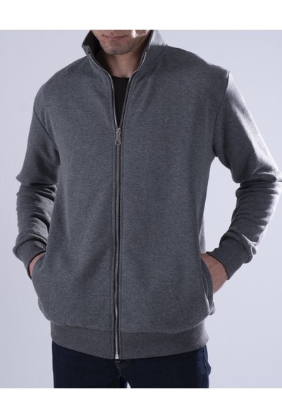 Tin Basic Fermuarlı Sweatshirt - Antrasit