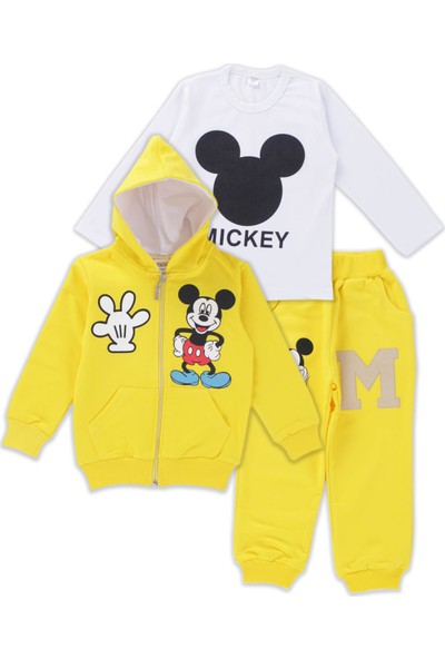 Mickey Mouse Erkek Çocuk Mickey Mouse Sarı Eşofman Takımı Mickey Mouse Erkek Çocuk Mickey Mouse Sarı Eşofman Takımı