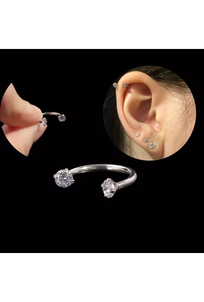 Jaida Moda 316L Cerrahi Çelik Taşlı Piercing 6mm Tragus-Kulak-Kıkırdak Jaida Moda 316L Cerrahi Çelik Taşlı Piercing 6mm Tragus-Kulak-Kıkırdak