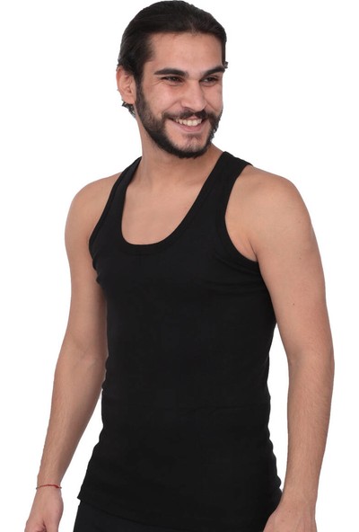 Tutku Erkek Ribana Atlet 102 6'Lı Paket | Siyah Tutku Erkek Ribana Atlet 102 6'Lı Paket | Siyah