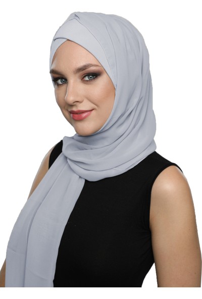 Fidan Bone Şallı Takmatik Sade Hazır Bone