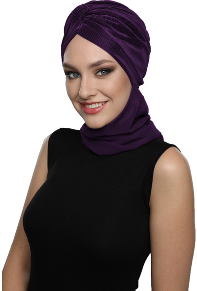 Fidan Bone Çapraz Plise Bantlı Atkılı Astarlı Mor Hazır Türban Tesettür Bone Fidan Bone Çapraz Plise Bantlı Atkılı Astarlı Mor Hazır Türban Tesettür Bone