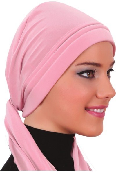 Fidan Bone Bağlamalı Hazır Türban Tesettür Bone