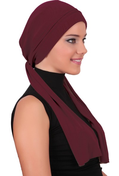 Fidan Bone Bağlamalı Hazır Türban Tesettür Bone